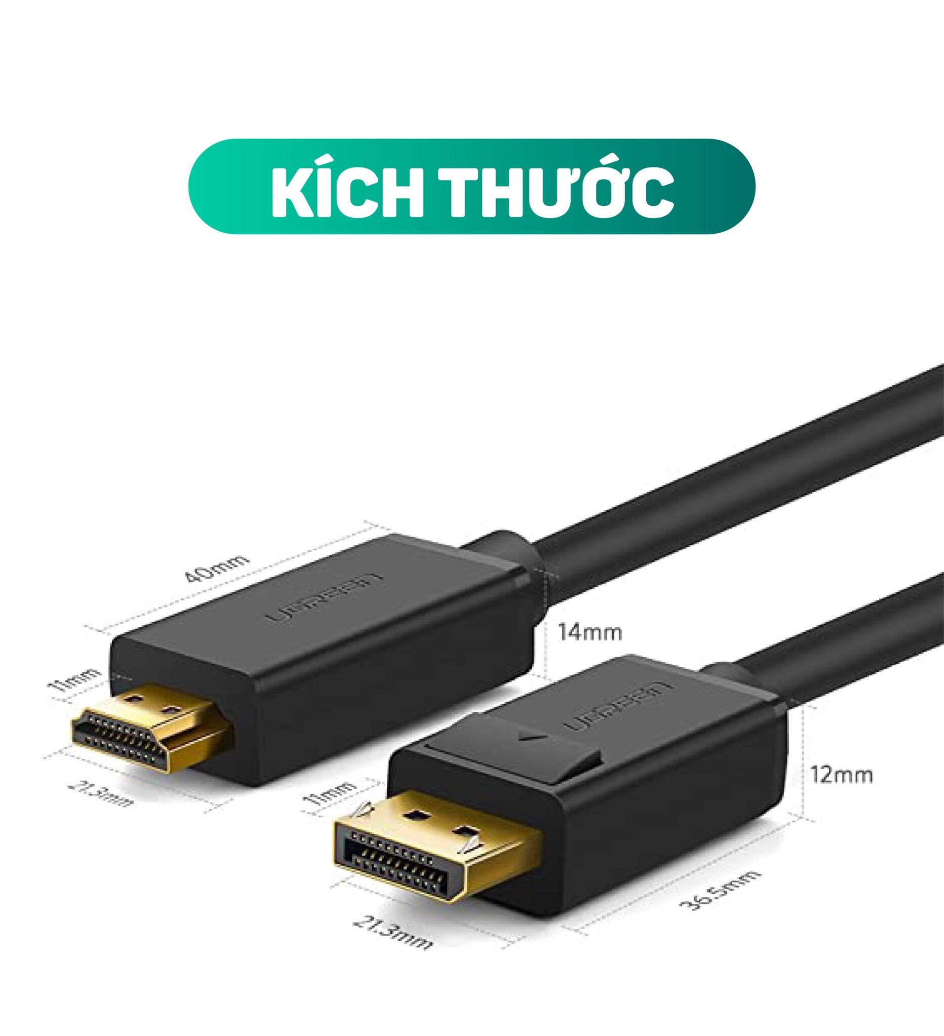 Cáp chuyển đổi DisplayPort sang HDMI UGREEN DP101